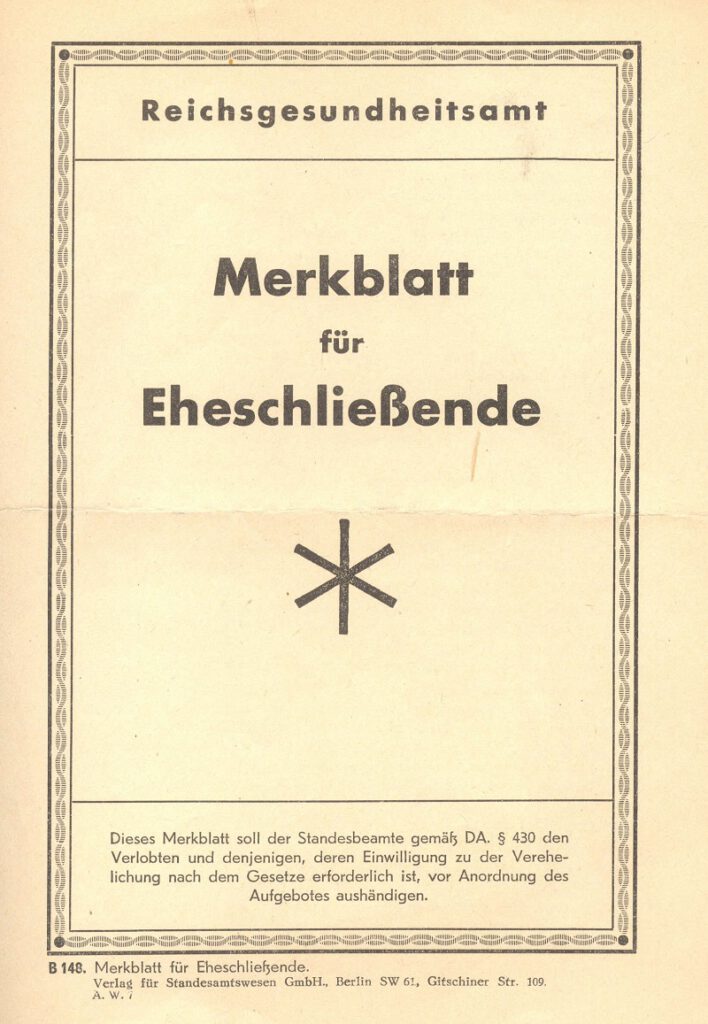 Ein Merkblatt für Eheschließende – Innsbruck erinnert sich