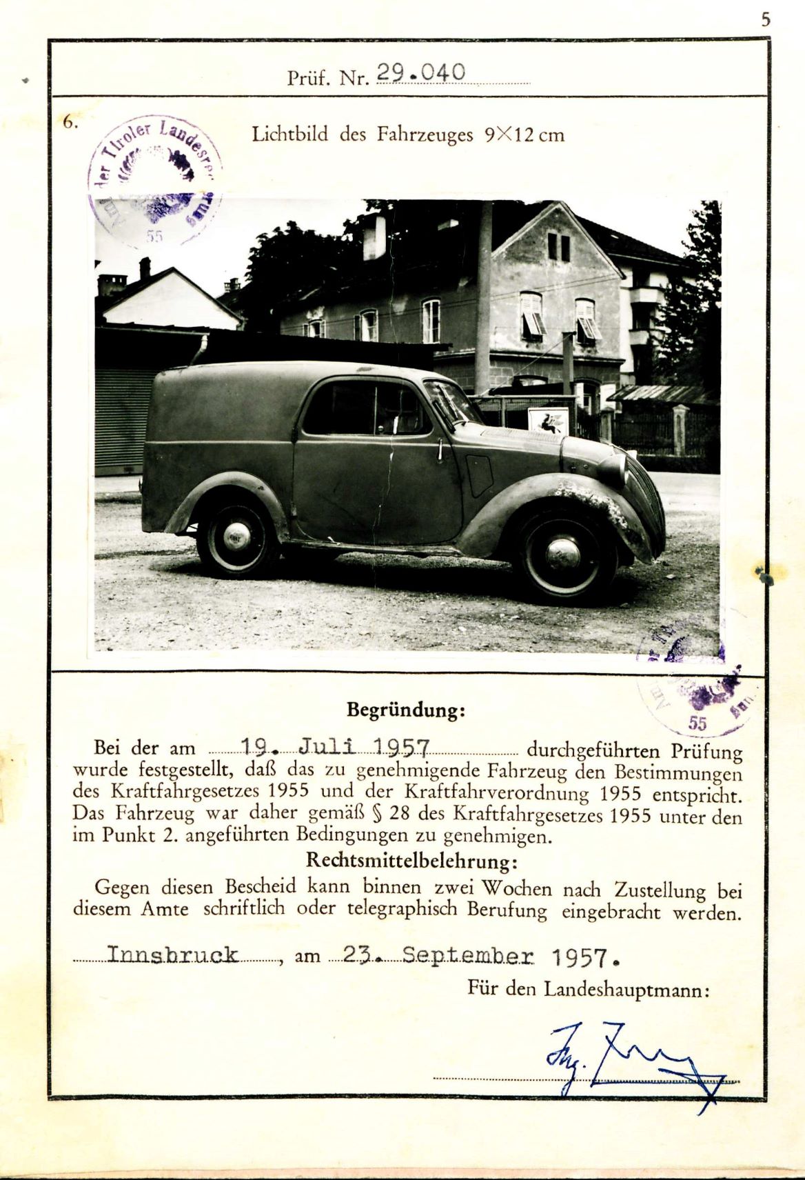 Der Ausweis fürs Auto – Innsbruck erinnert sich